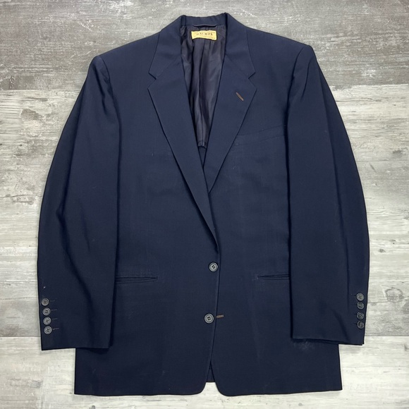 Vintage | Suits & Blazers | Vintage 95s Bespoke Navy Blue Blazer 38r ...